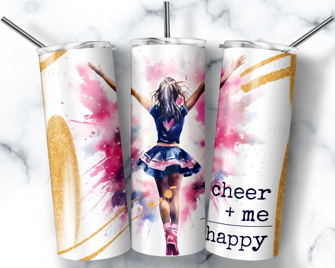 Cheer Png 20 Oz Skinny Tumbler Wrap, Cheer Mom Cheer Squad Cheer Coach ...