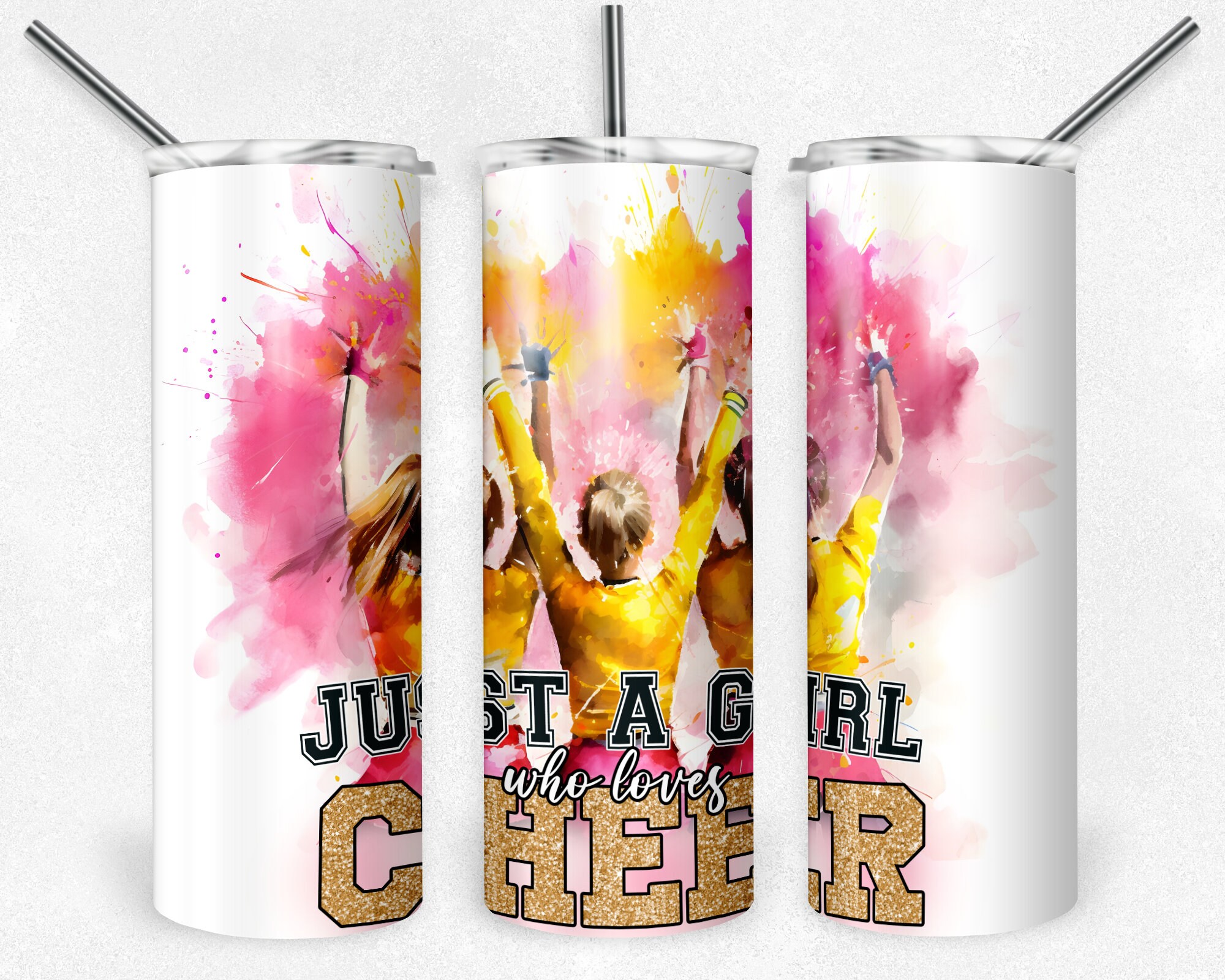 Cheer Png 20 Oz Skinny Tumbler Wrap Cheer Mom Cheer Squad - Etsy