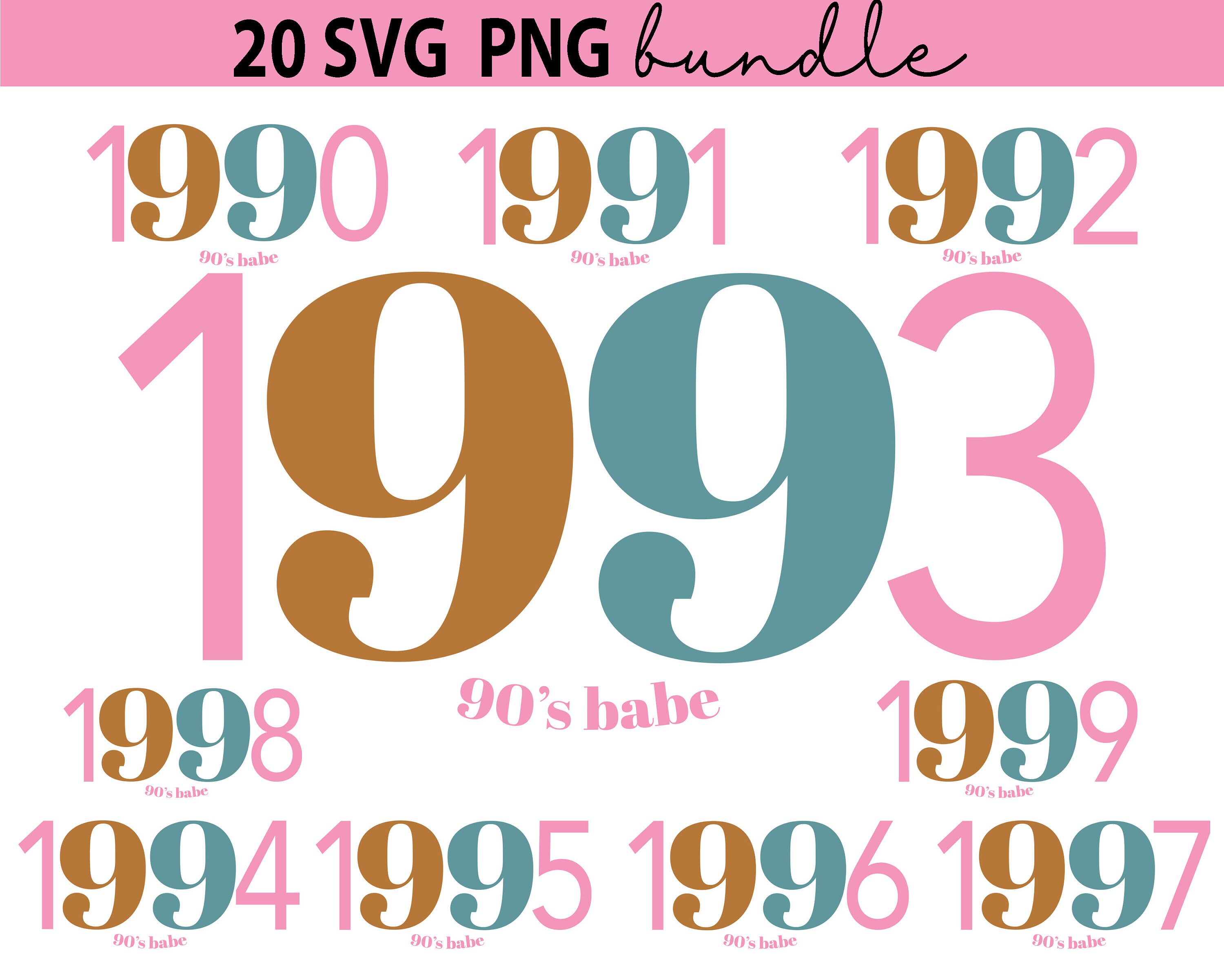 Buy 1990'S SVG PNG Bundle Nineties Svg 90s Babe SVG Files Online in ...