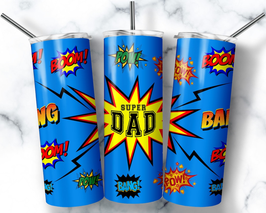 Father's Day Tumbler Wrap, Dad Tumbler Gift, Super Dad Sublimation ...