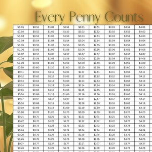 1252.50 Change Savings Challenge Printable - Etsy