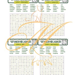 Letter Bucks Word Search Savings Challenges - Etsy