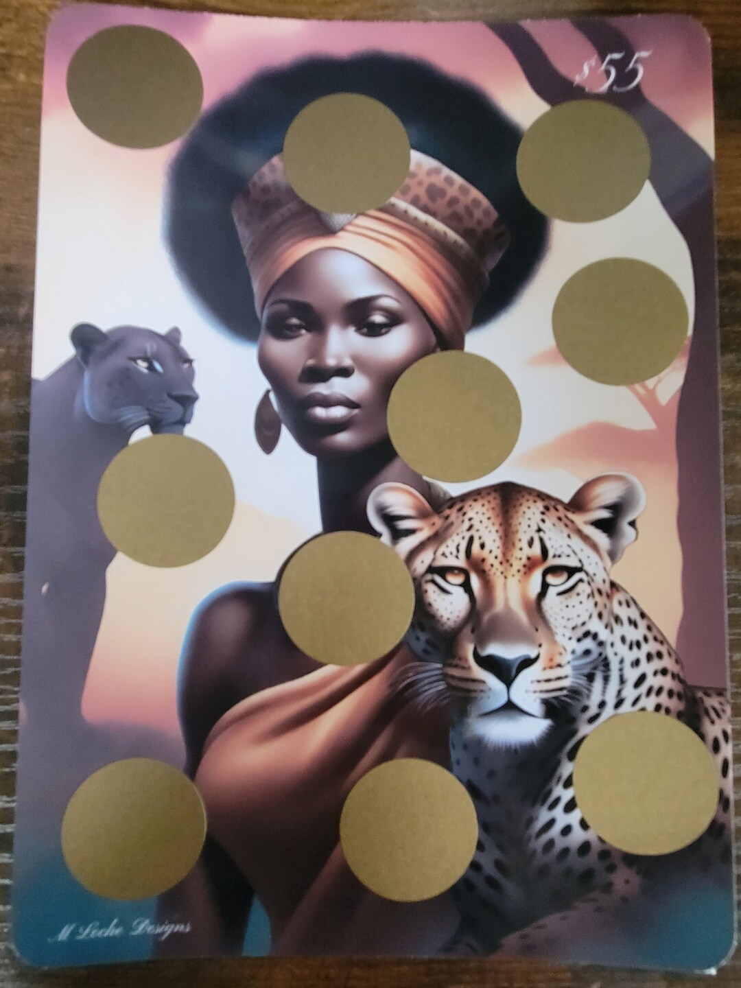 African Leopard Queen 4pk Scratch off Savings Challenge - Etsy