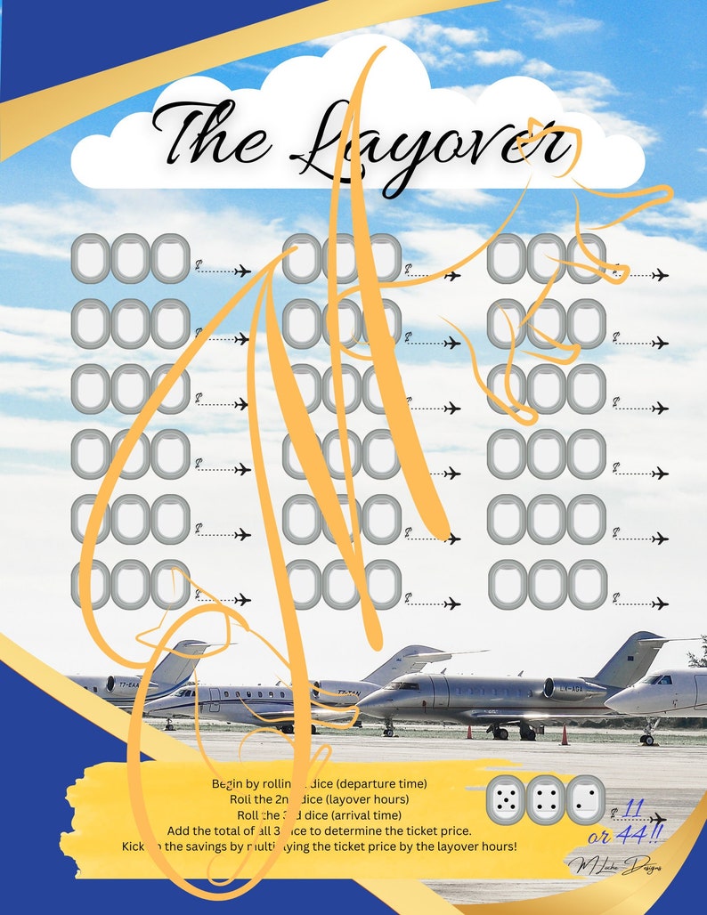The Layover Savings Challenge - Etsy