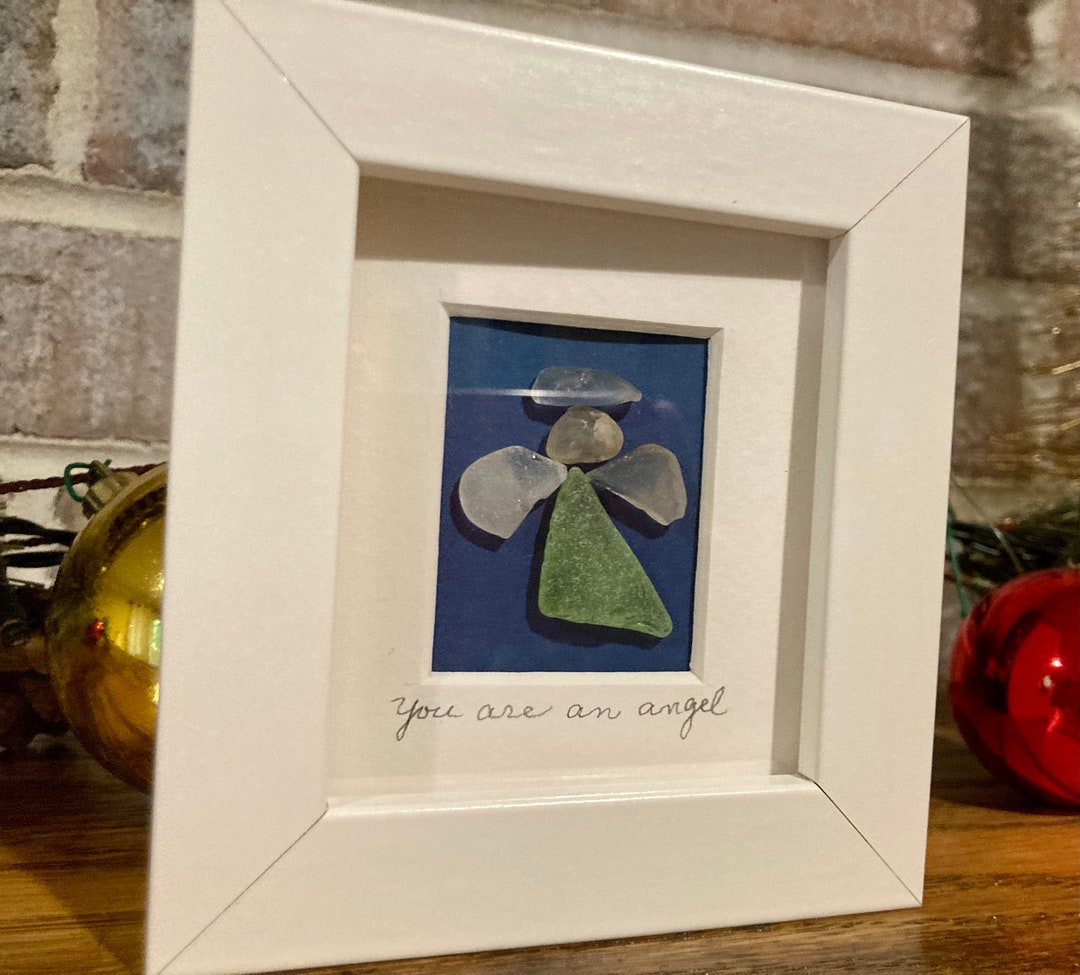 Tiny Beach Glass Angel Shadow Box - Etsy