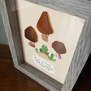 Frog and Toadstool Beach Glass Shadow Box - Etsy