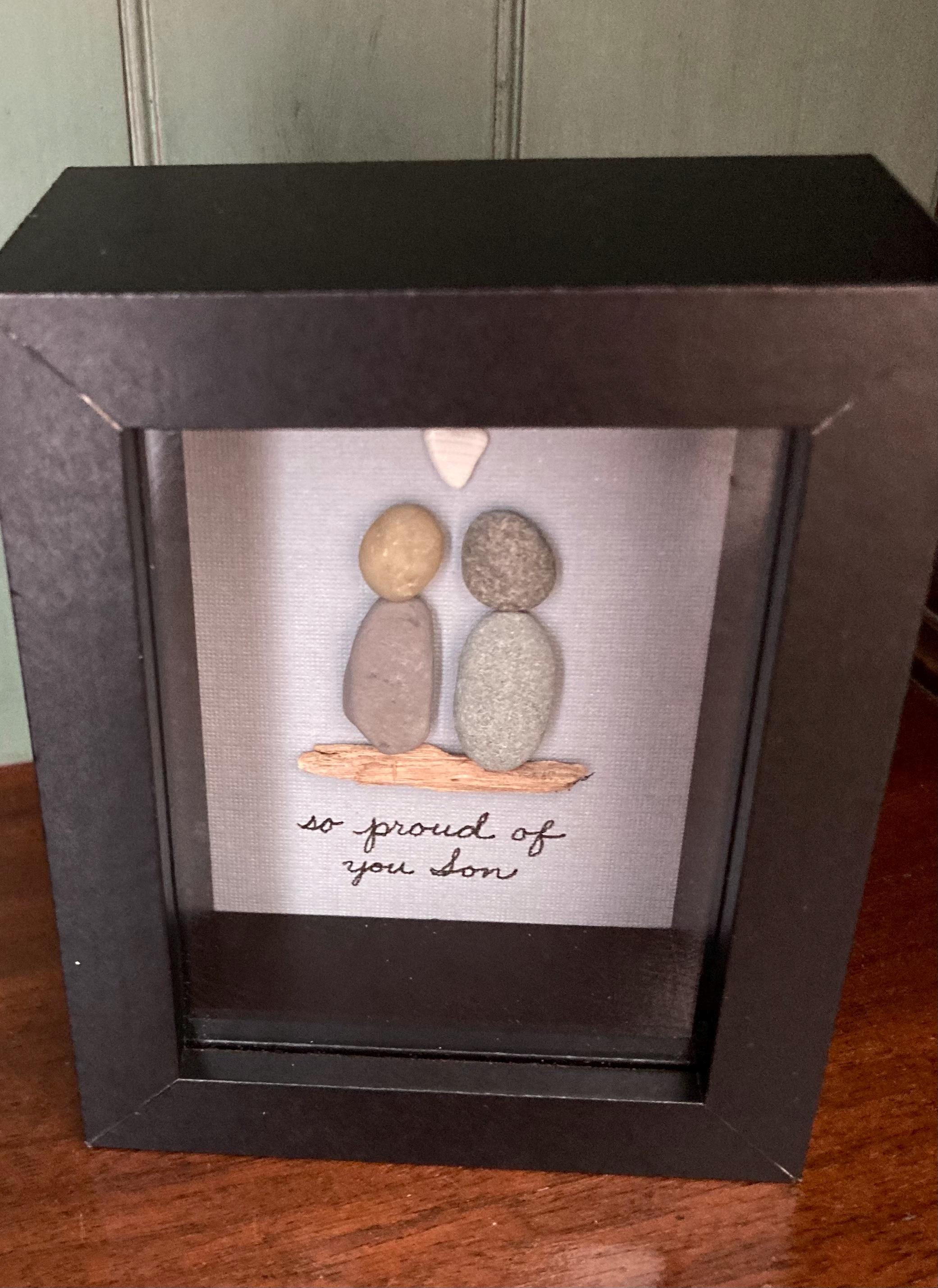 Tiny Beach Pebble Son Shadow Box - Etsy