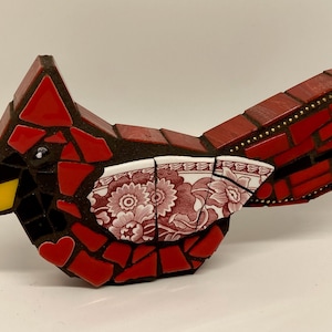 Sitting Mosaic Cardinal - Etsy