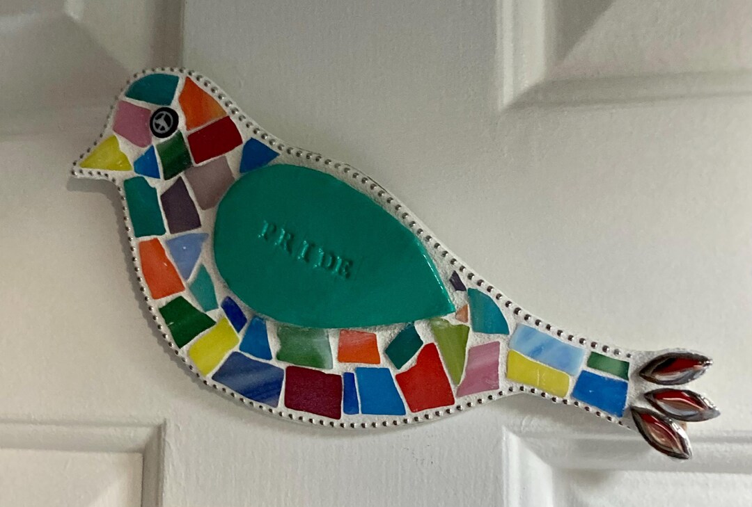 PRIDE Mosaic Bird - Etsy