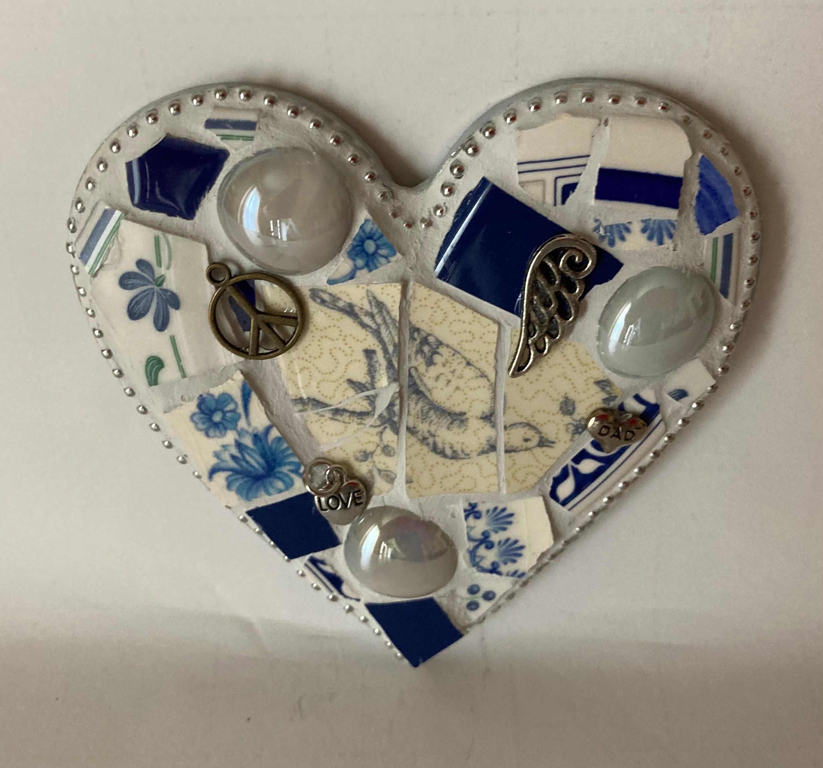 Mosaic Remembrance Heart-small-dad - Etsy