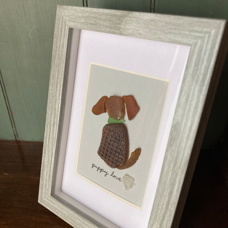 Sea Glass Dog Art - Etsy