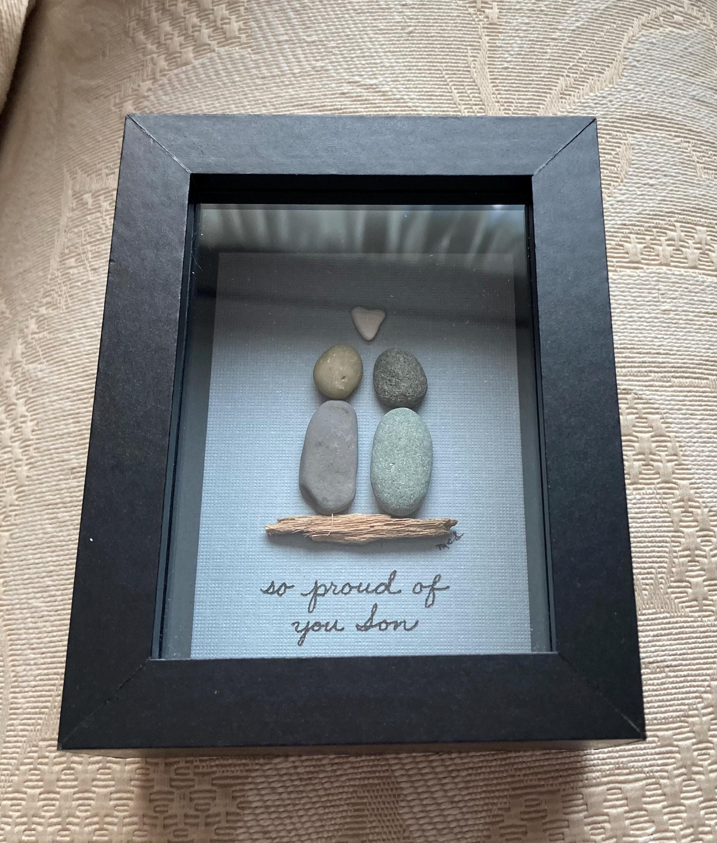 Tiny Beach Pebble Son Shadow Box - Etsy