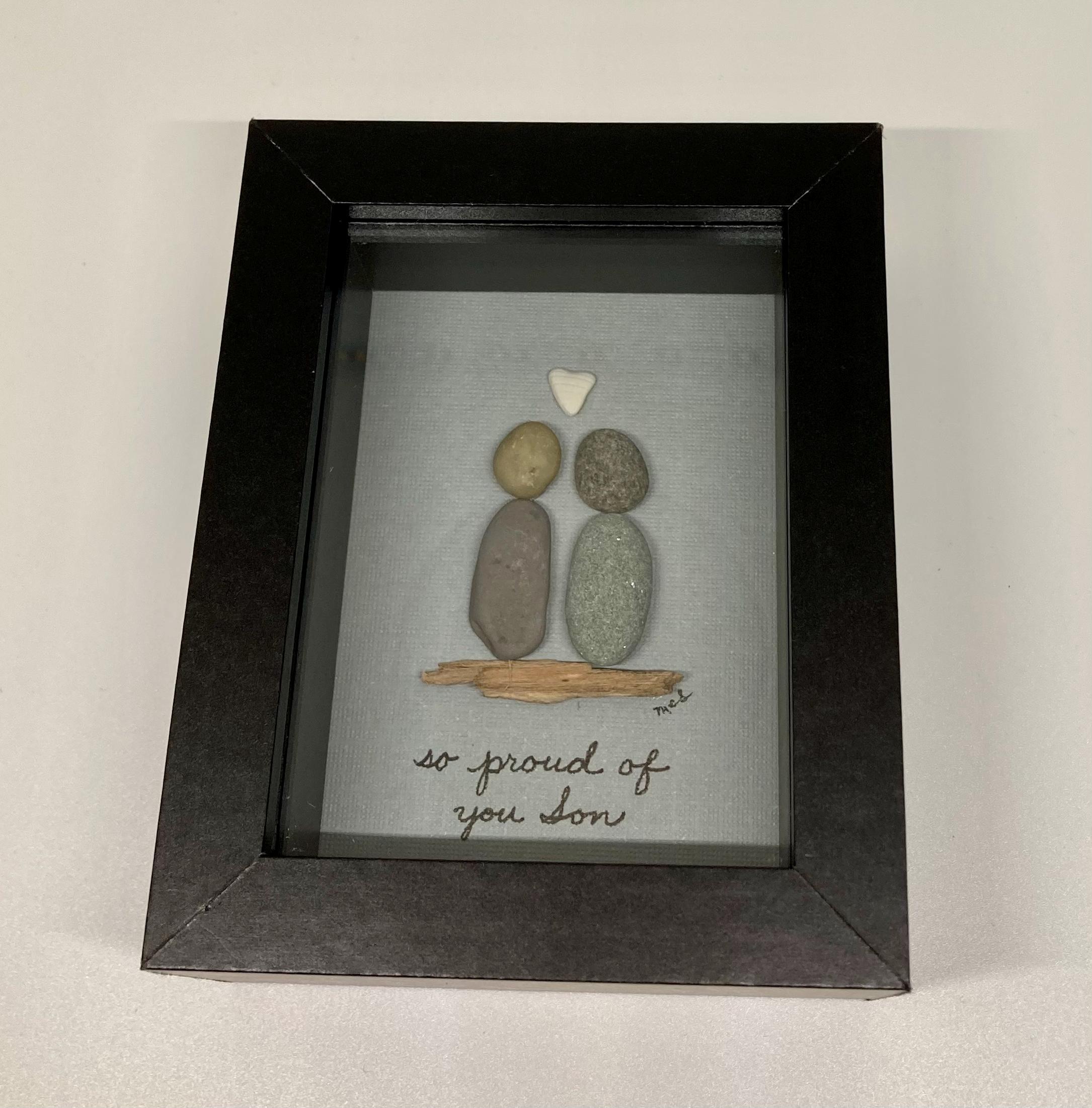 Tiny Beach Pebble Son Shadow Box - Etsy