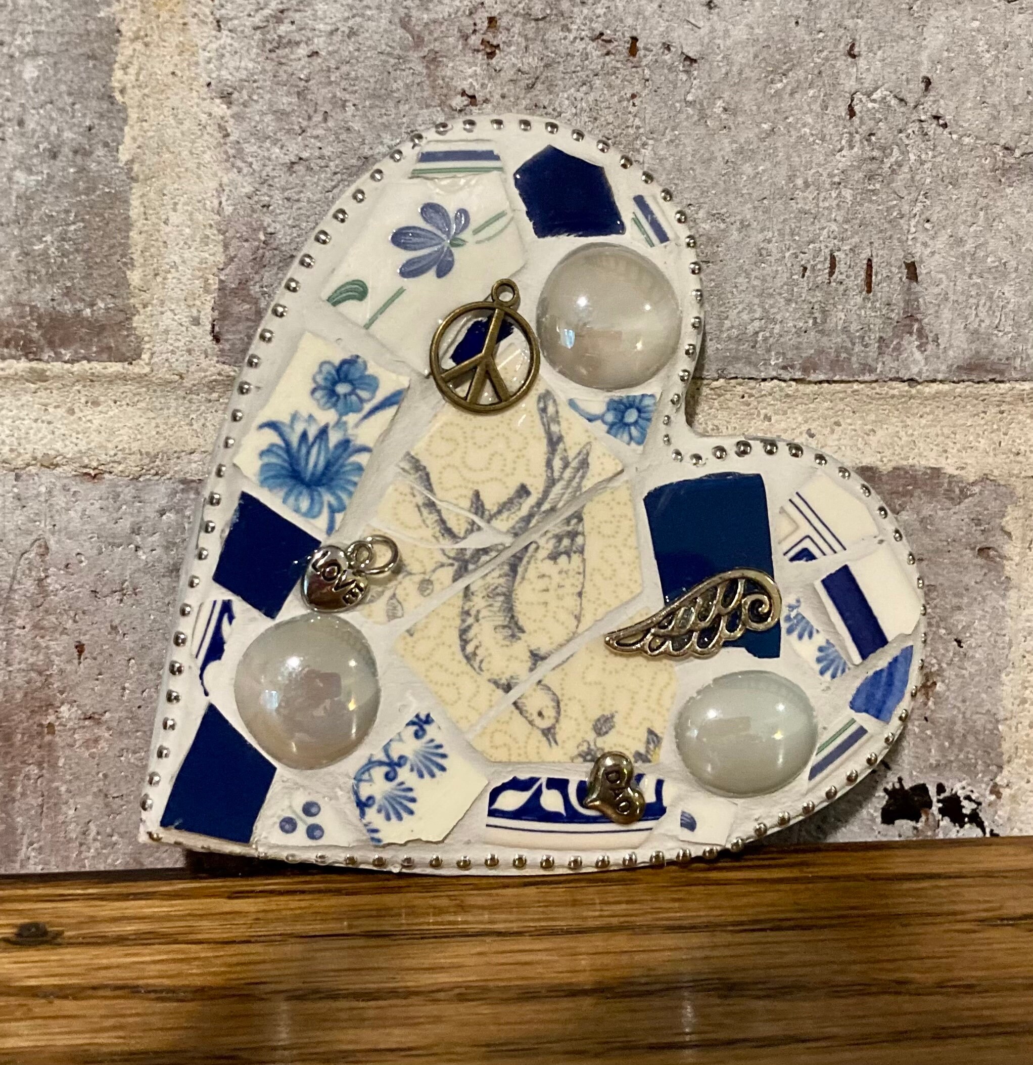 Mosaic Remembrance Heart-small-dad - Etsy