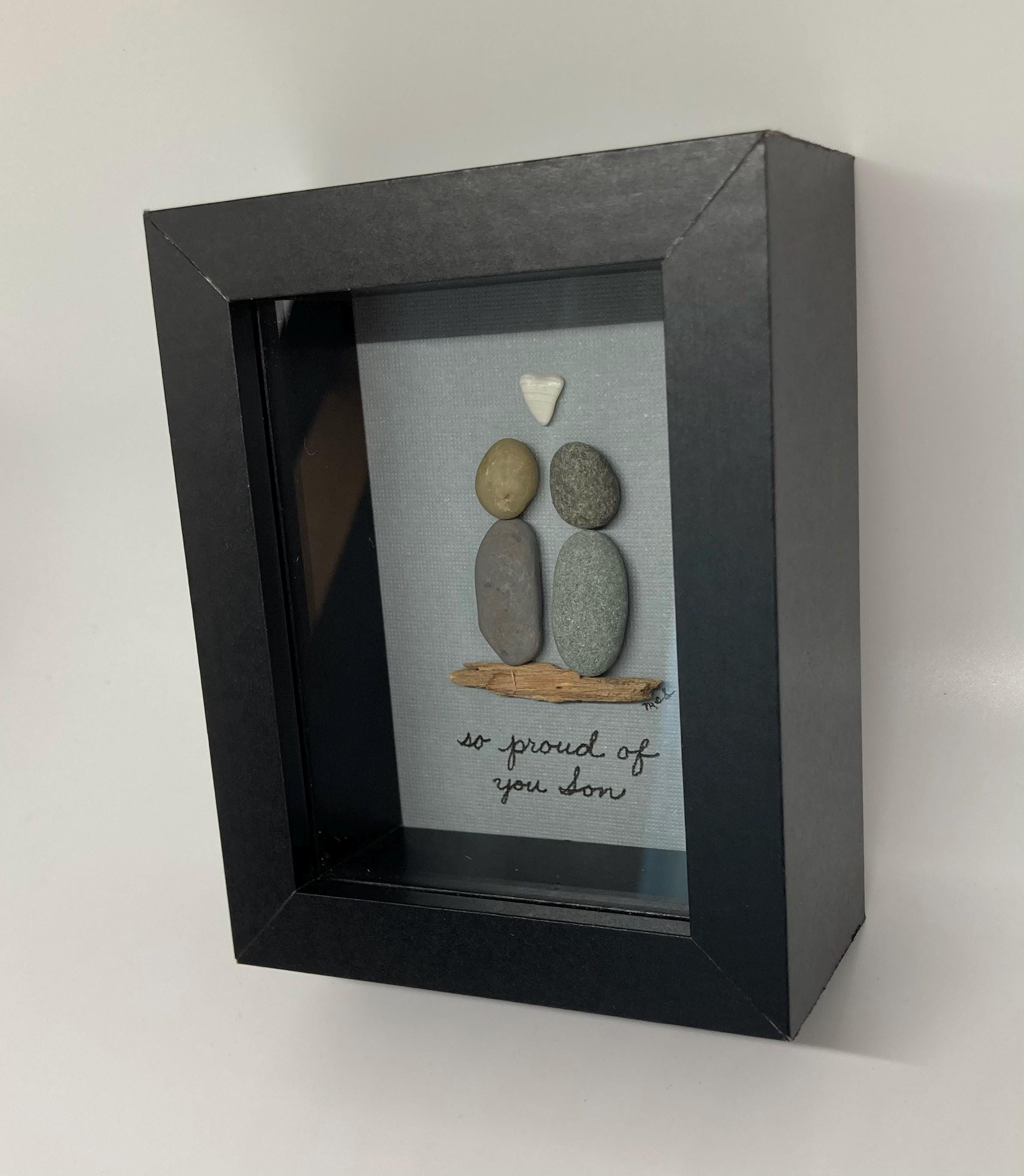 Tiny Beach Pebble Son Shadow Box - Etsy