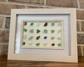 Sea Glass Grid Shadow Box - Etsy