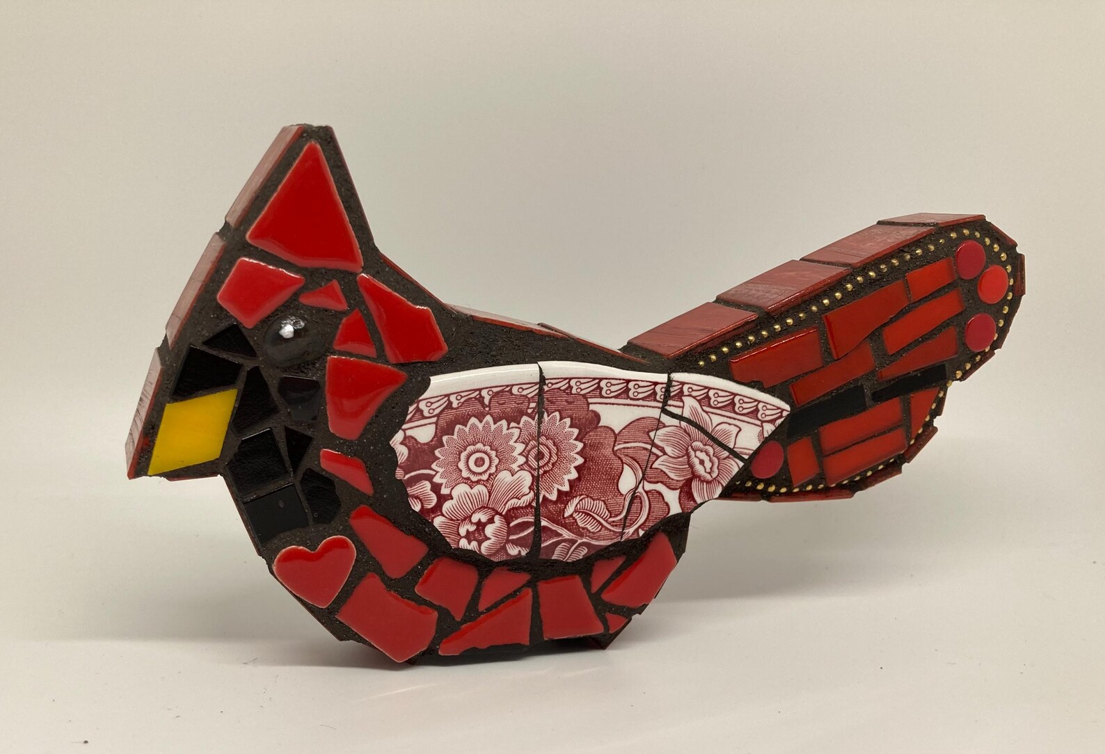 Sitting Mosaic Cardinal - Etsy