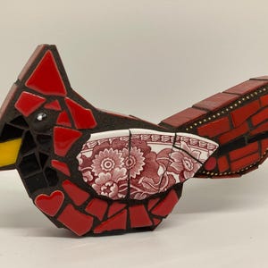 Sitting Mosaic Cardinal - Etsy