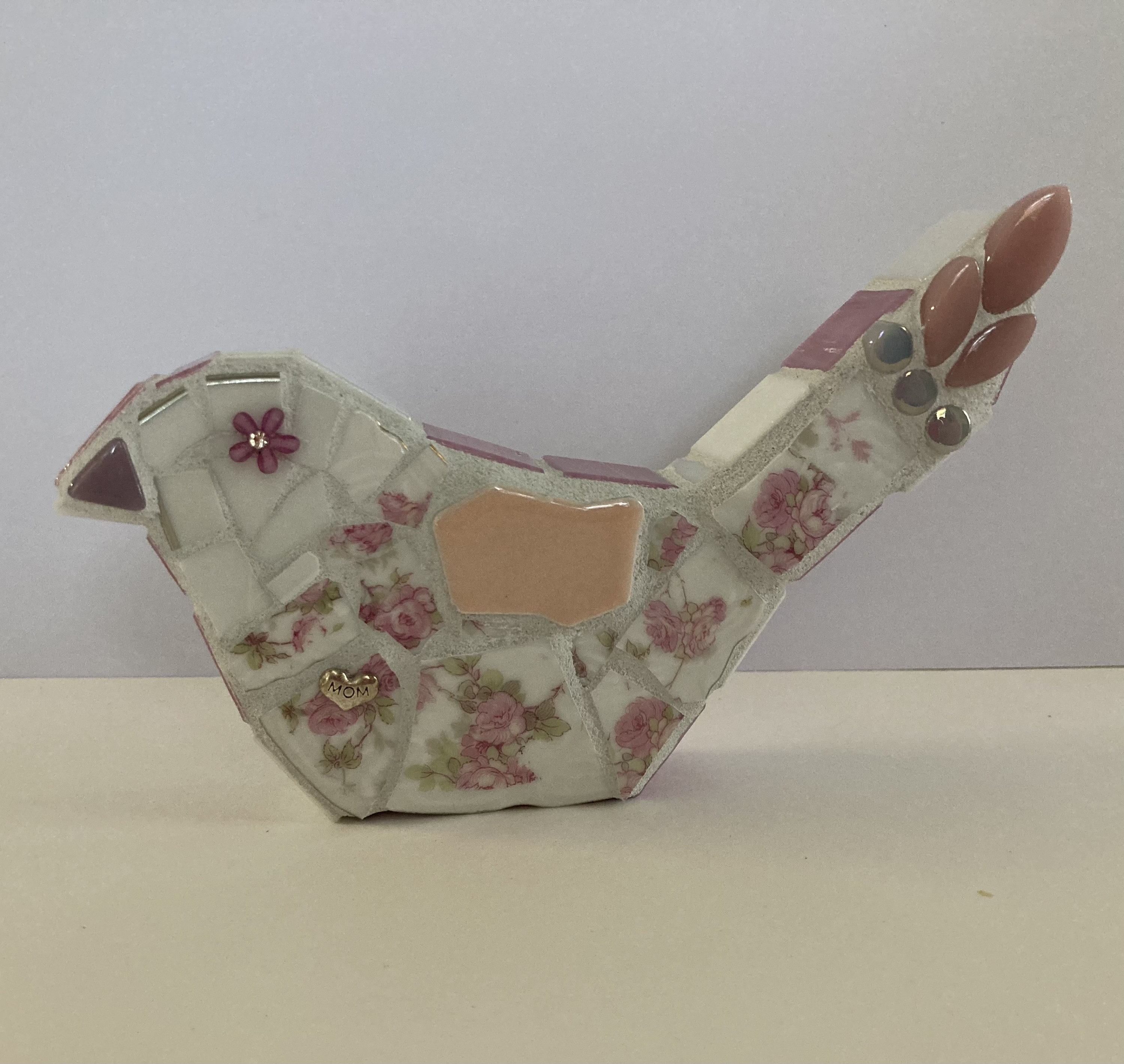 Mom- Small Mosaic Sitting Bird - Etsy