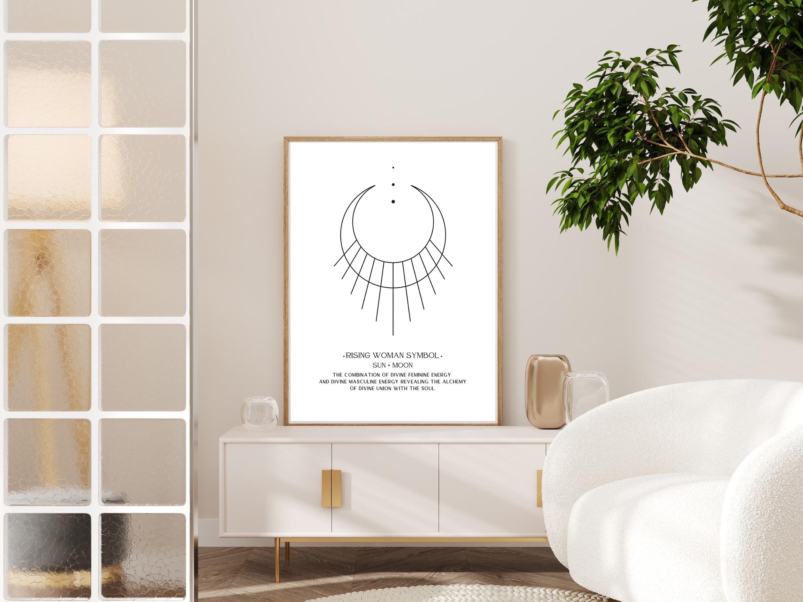 Rising Woman Symbol Divine Feminine Printable Wall Art, Spiritual Wall ...