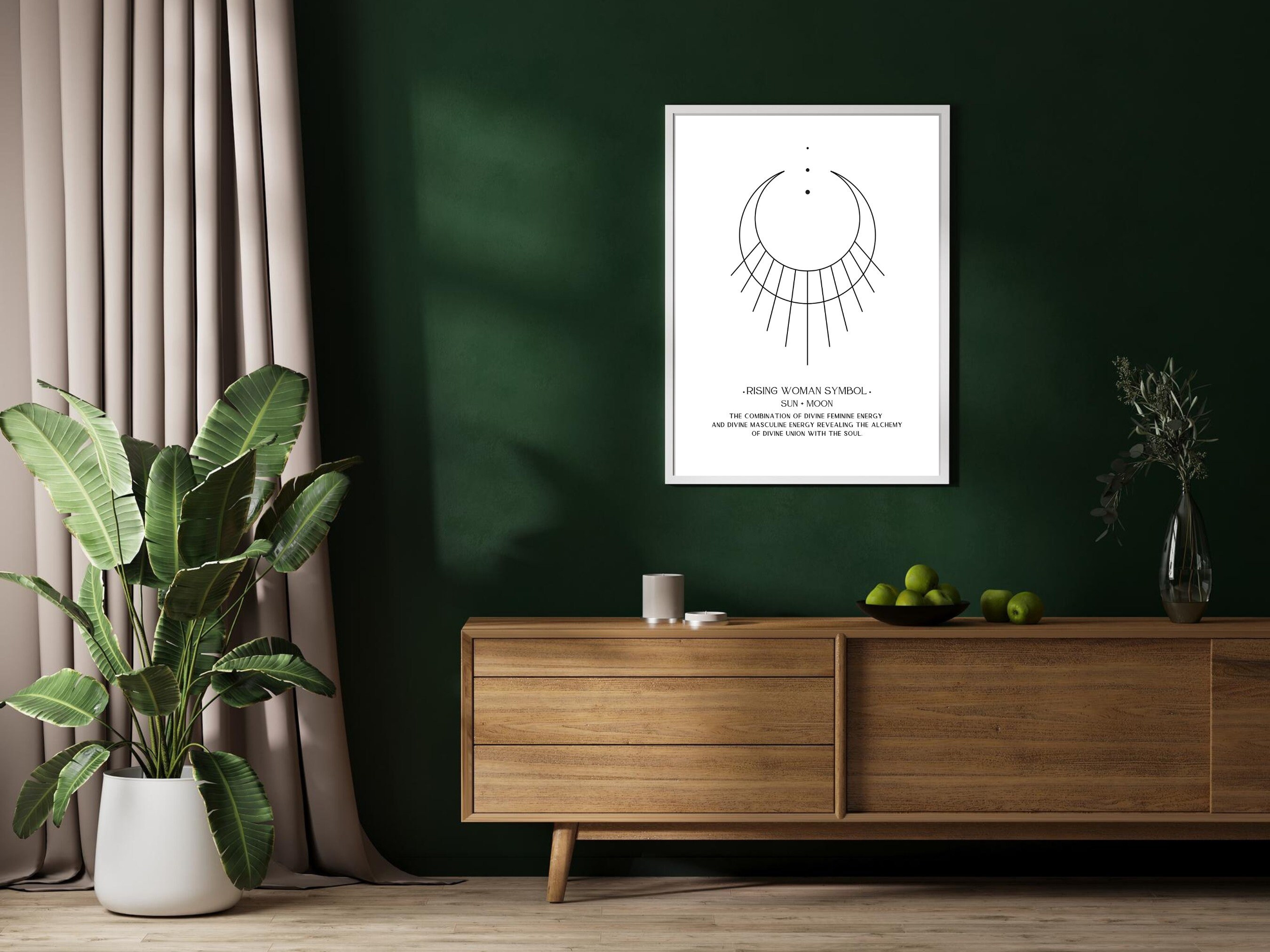 Rising Woman Symbol Divine Feminine Printable Wall Art, Spiritual Wall ...