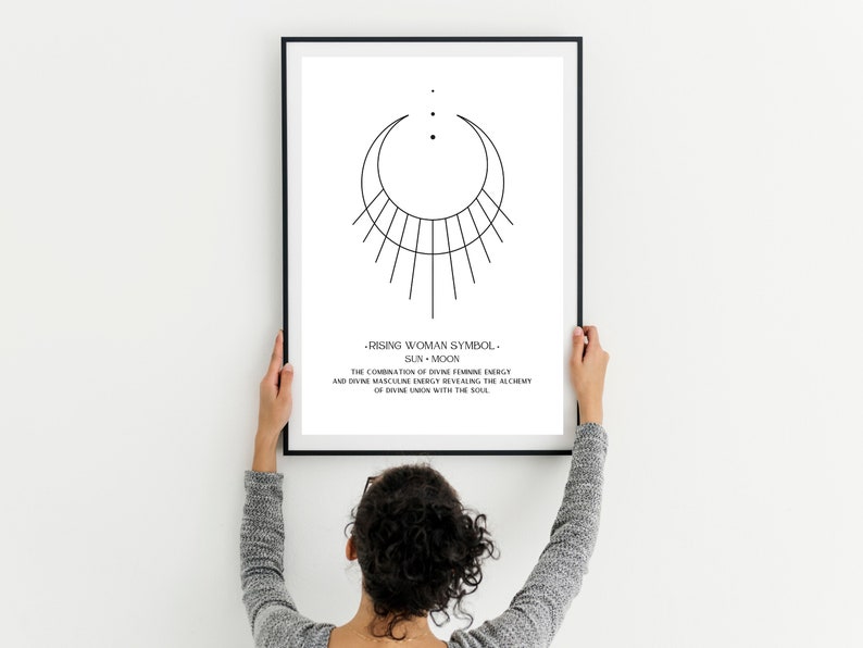 Rising Woman Symbol Divine Feminine Printable Wall Art, Spiritual Wall ...