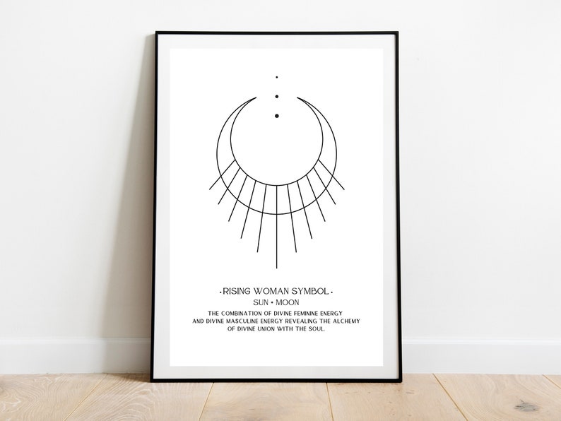 Rising Woman Symbol Divine Feminine Printable Wall Art, Spiritual Wall ...