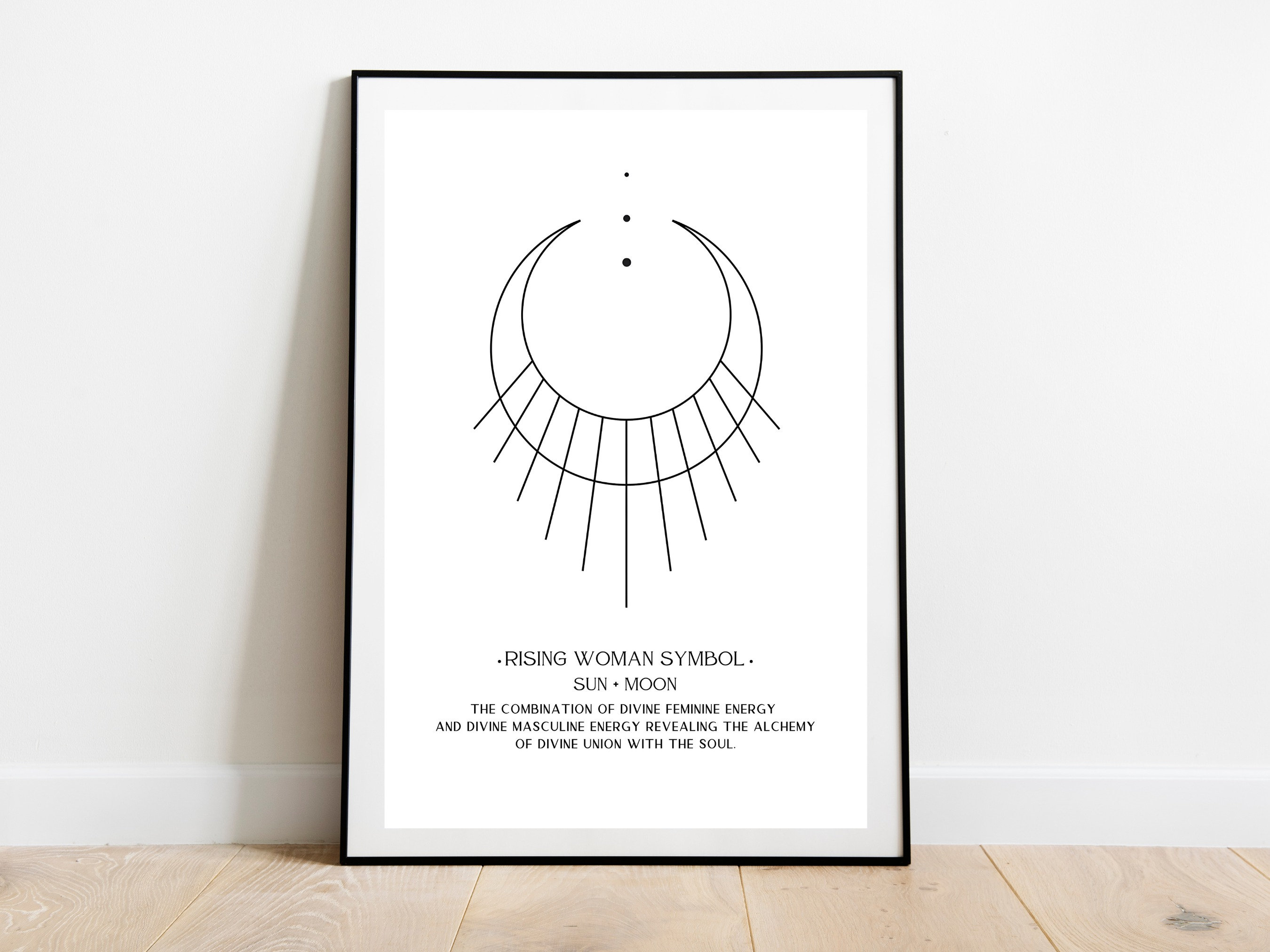 Rising Woman Symbol Divine Feminine Printable Wall Art, Spiritual Wall ...