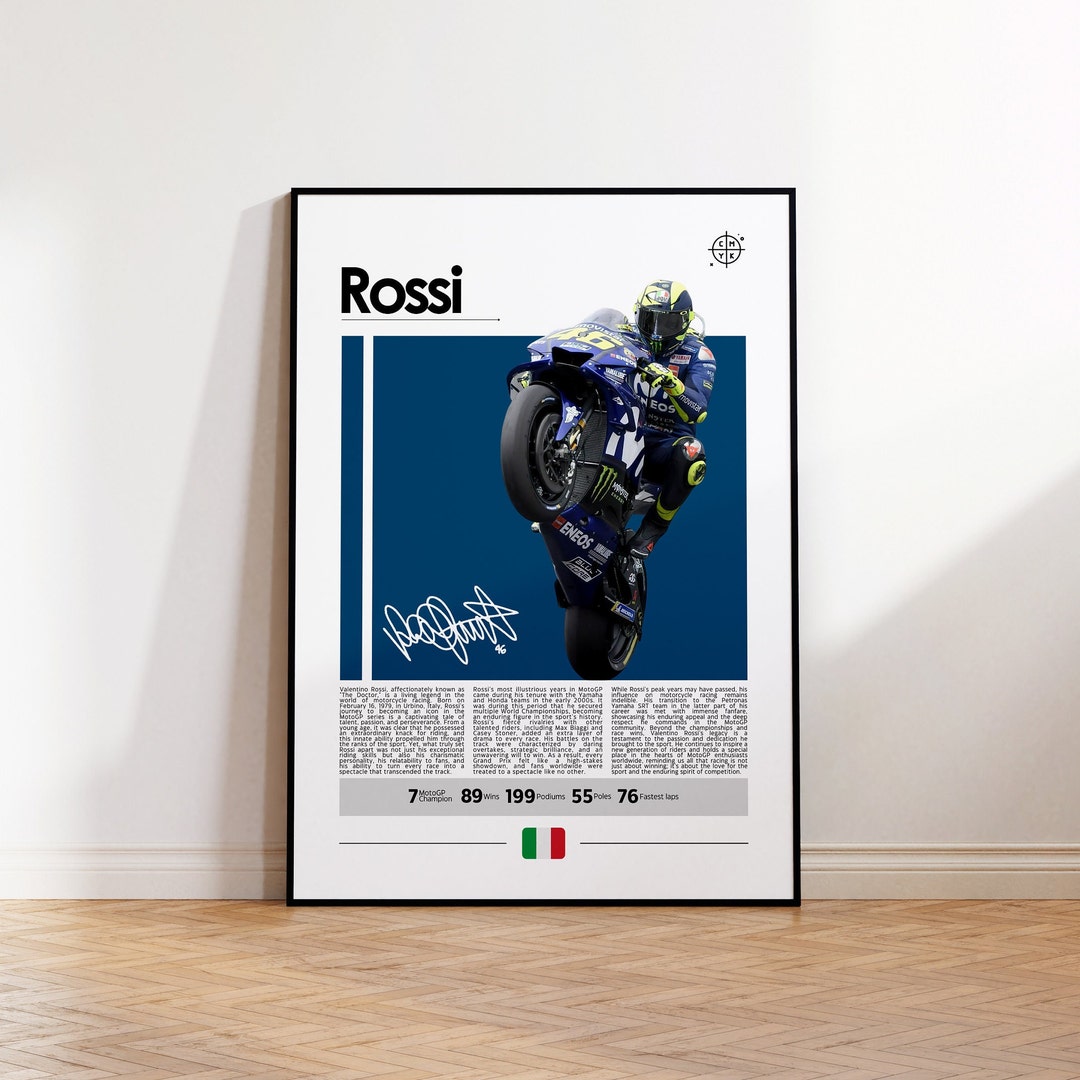 Valentino Rossi Poster: Celebrating the Motogp Icon. Sports - Etsy
