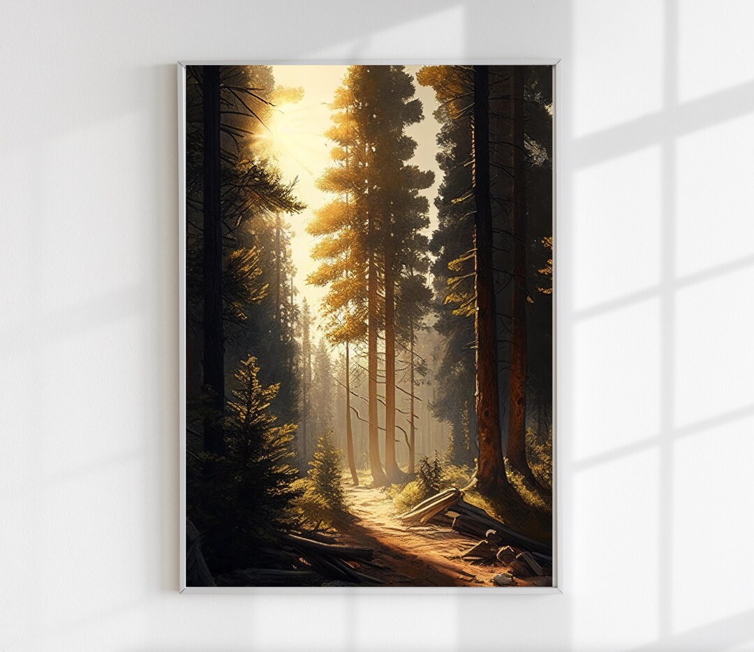 Forest Poster, Forest Print, Forest Clearing Print, Forest Clearing ...
