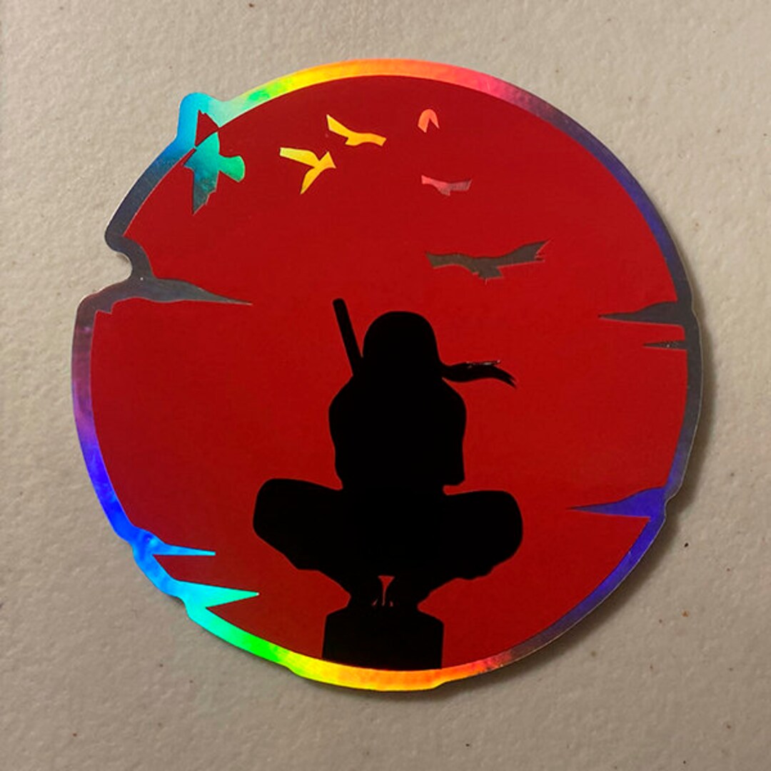 Itachi Holo Sticker, Itachi Uchiha, FREE SHIPPING, Anime Naruto Sticker ...