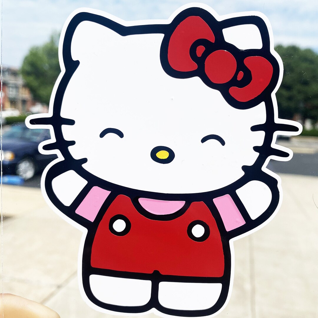 Hello Kitty Sticker, FREE SHIPPING, Sticker for Car, Sticker for Laptop ...