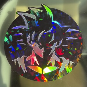 Holographic Reflective Goku Sticker Waterproof for Cars, Laptops ...