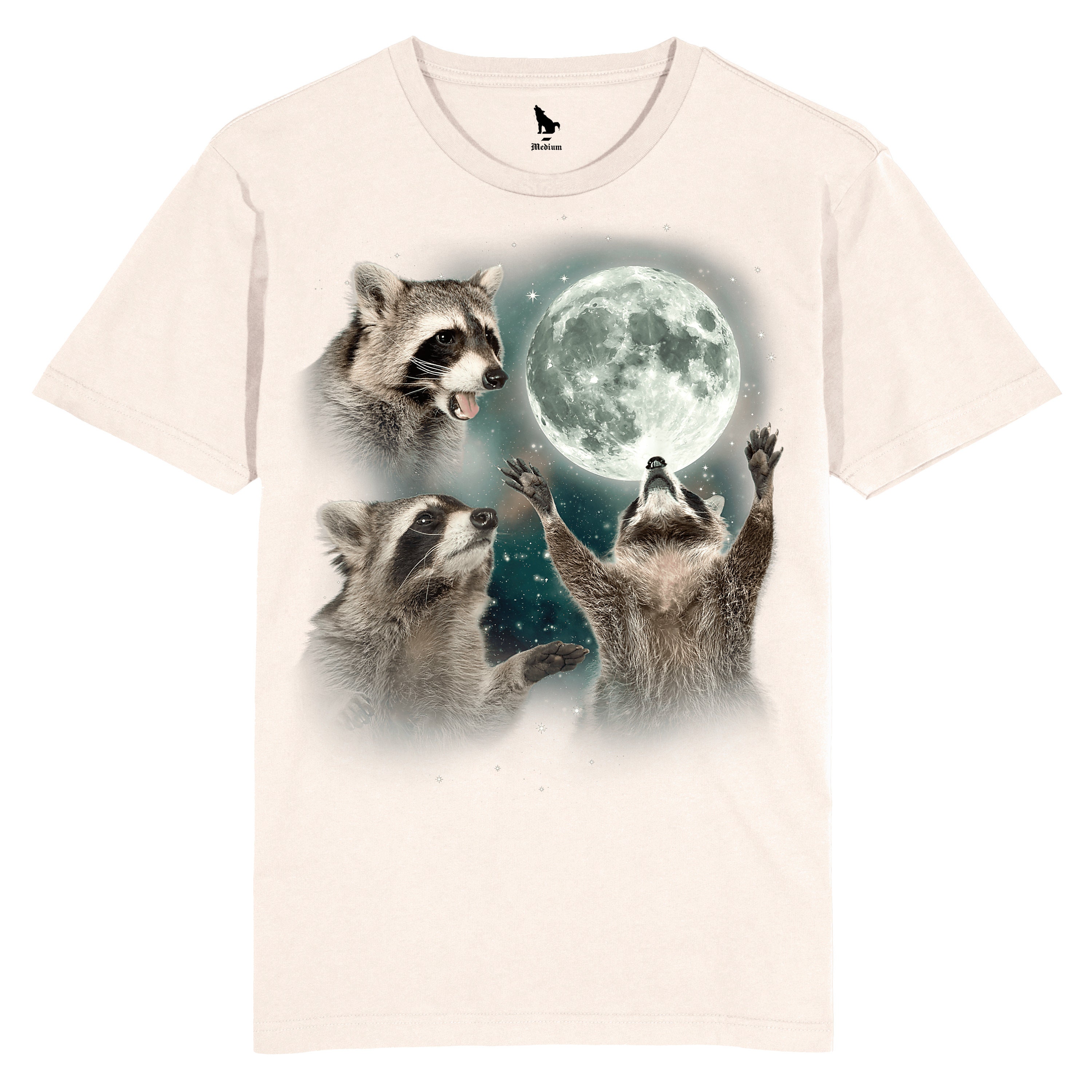 Three Raccoons Vintage Graphic T-shirts, Retro Raccoon Moon Tshirt ...