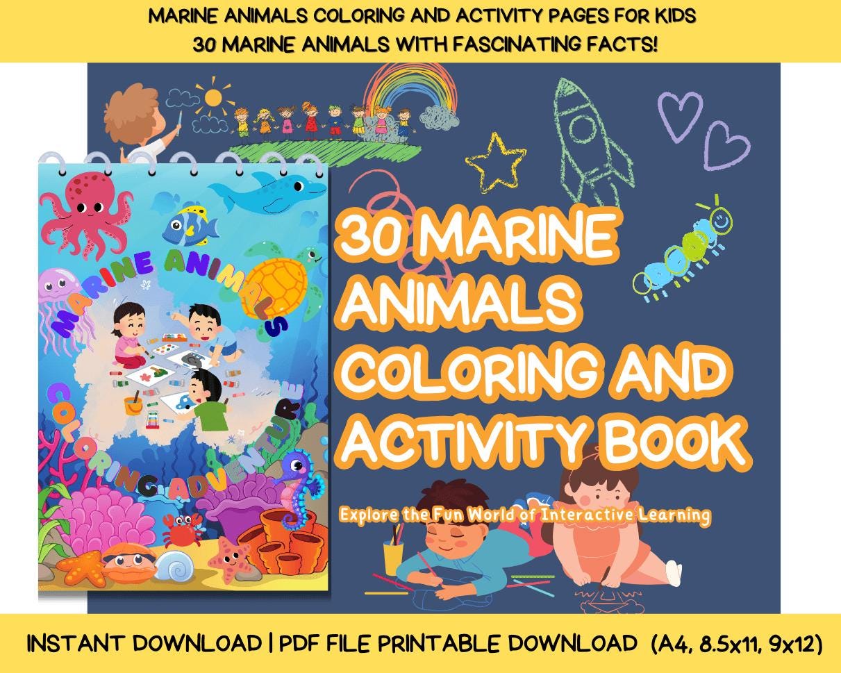 Kids Marine Animals Coloring Pages, Ocean Coloring Pages , Color Pages ...
