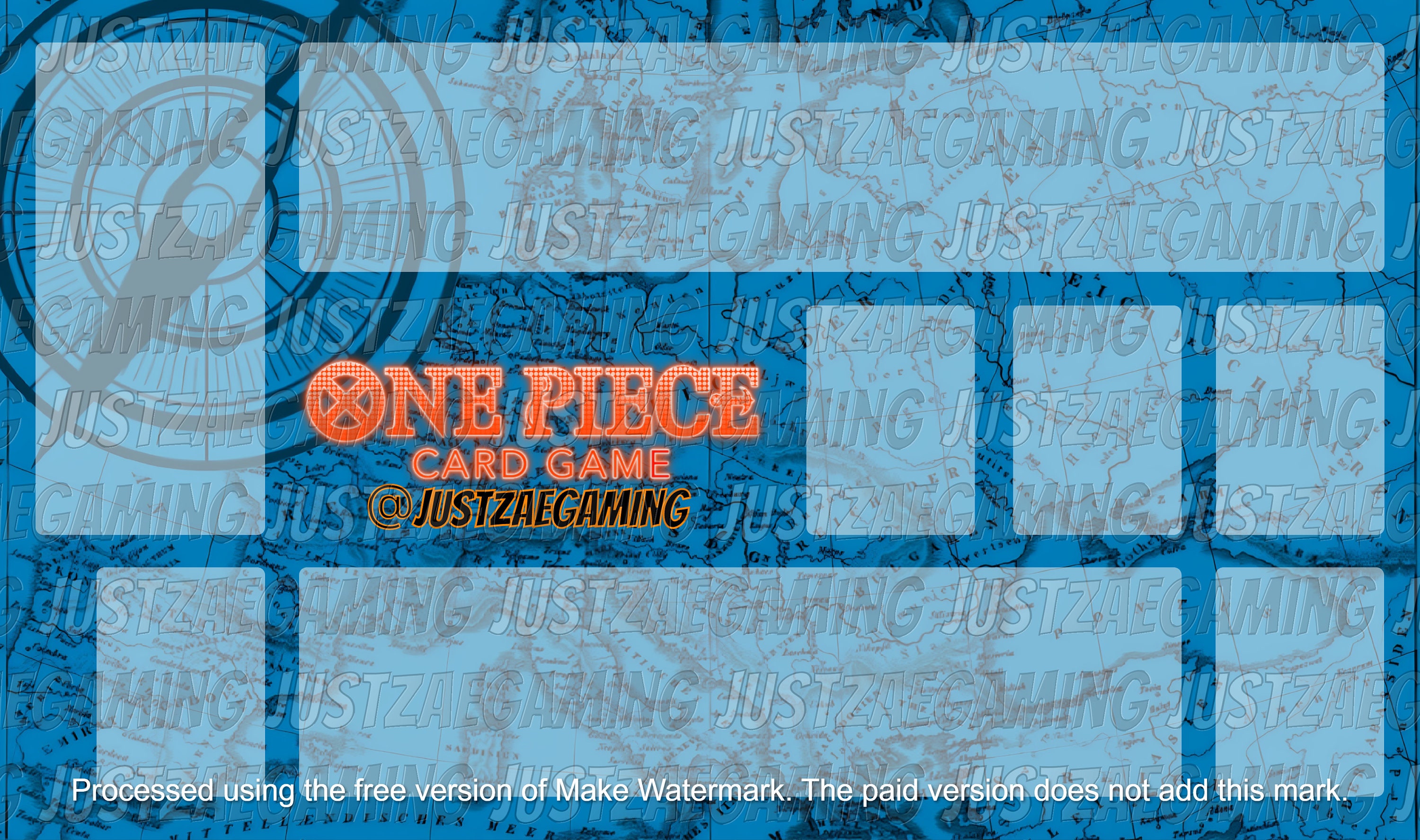 BLUE Basic One Piece TCG Playmat Black Stitched 14 X 24 Tournament and ...