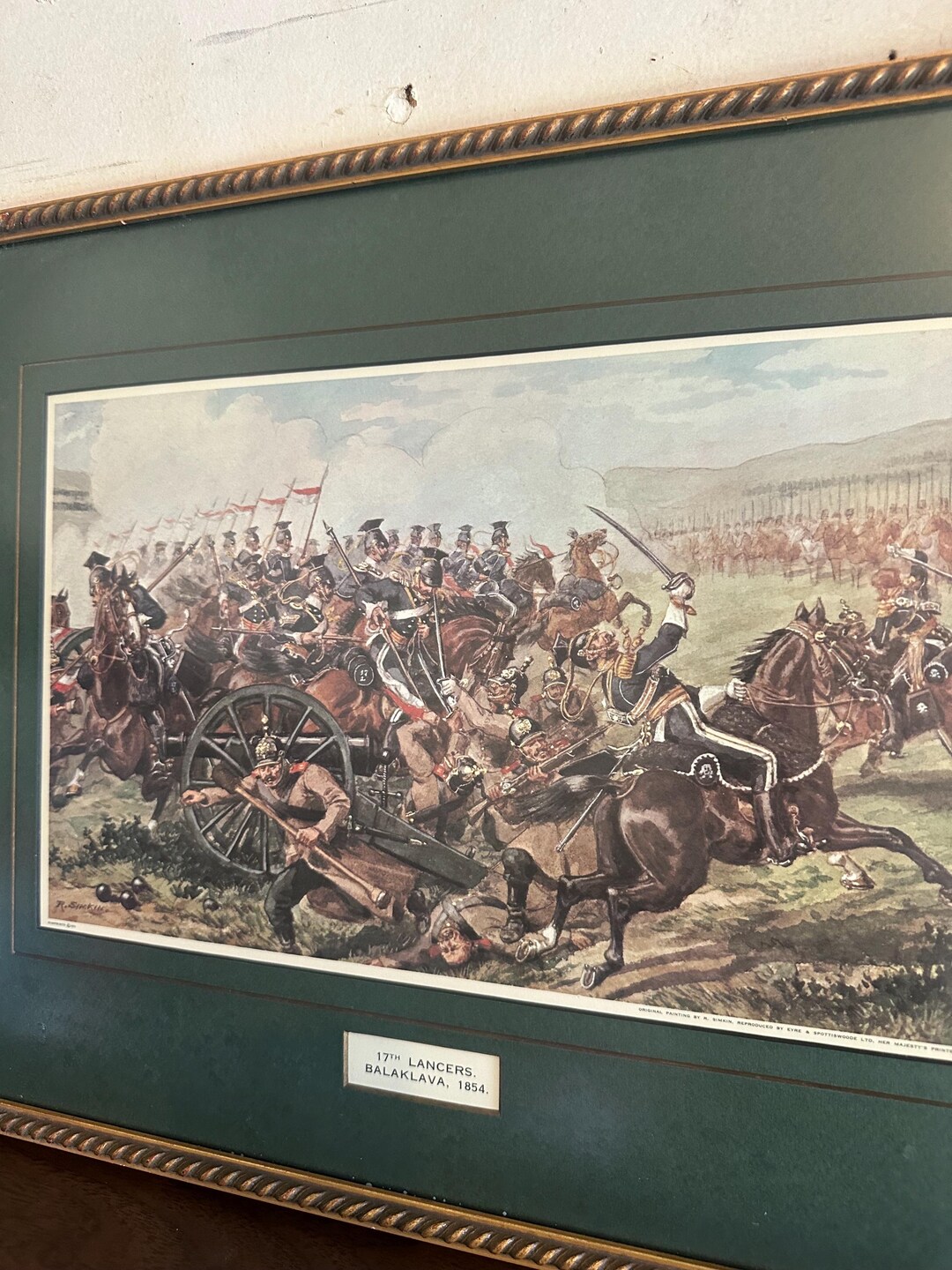 R. Simkin 17th Lancers Balaklava Framed ART 1854 Professionally Framed ...