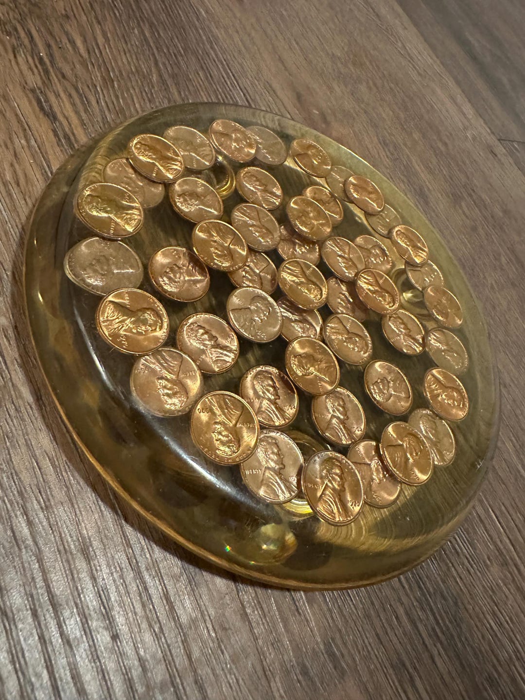 Mid Century Lucite Penny Trivet - Etsy