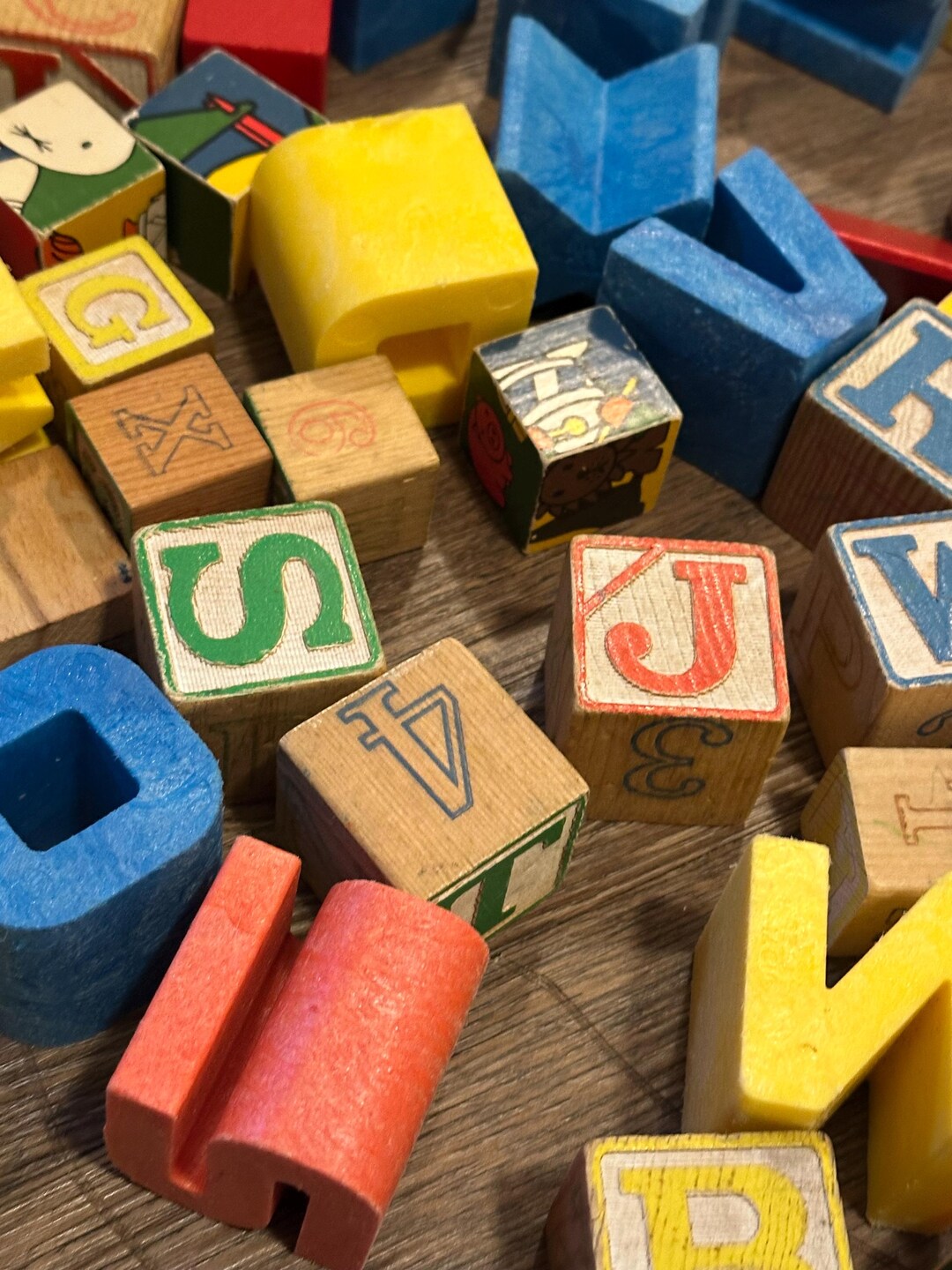 Vintage Wood Blocks Lot - Etsy