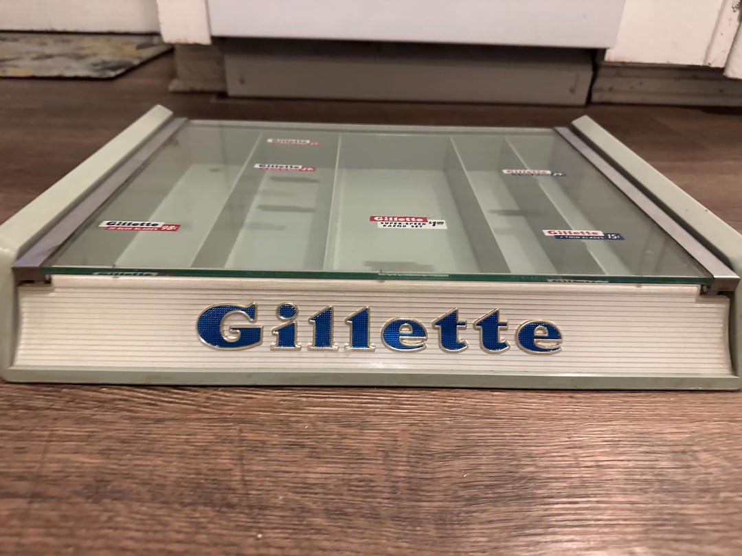 Mid Century Gillette Razor Display Case - Etsy