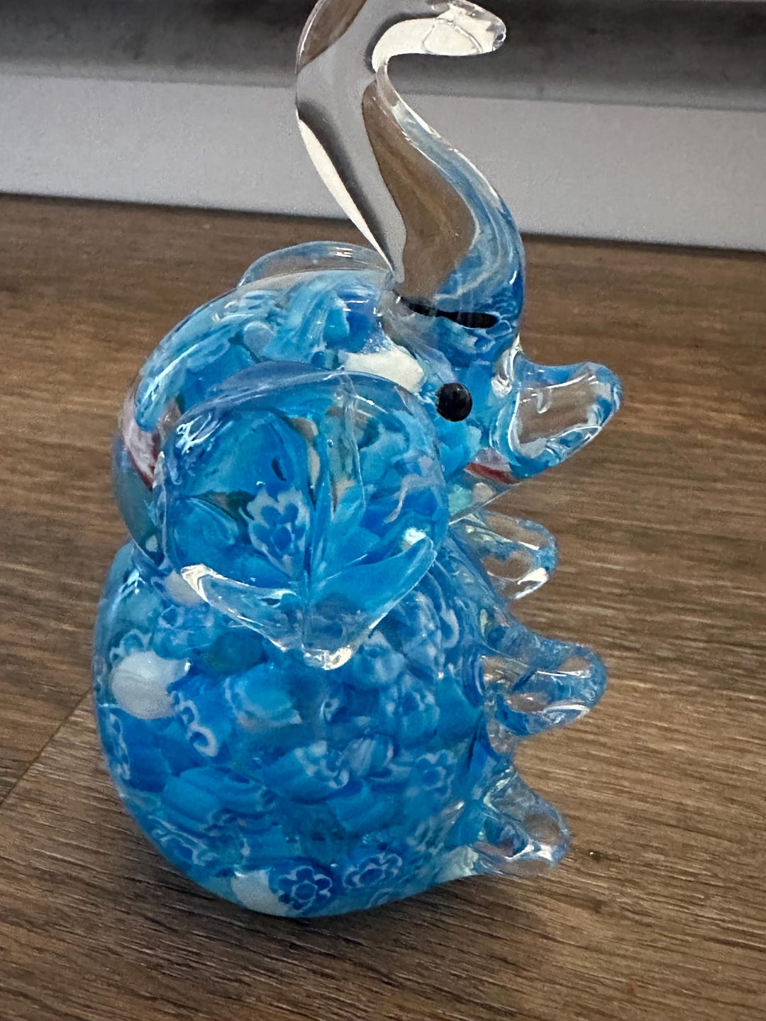 Vintage Glass Elephant Figurine Paperweight - Etsy