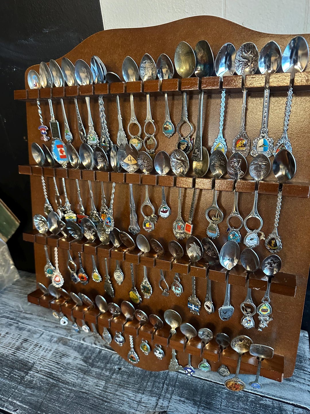 65 SOUVENIR SPOONS Wood Display Spoons From the World - Etsy