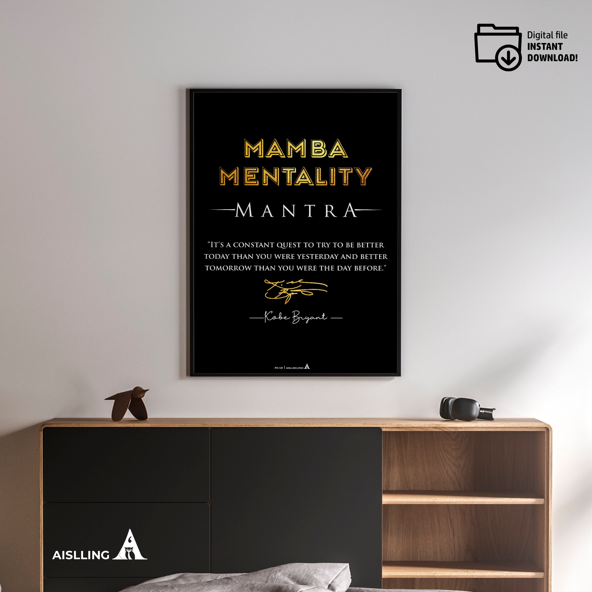 Minimalist Mamba Mentality Quote | Kobe Bryant Mamba Mentality ...