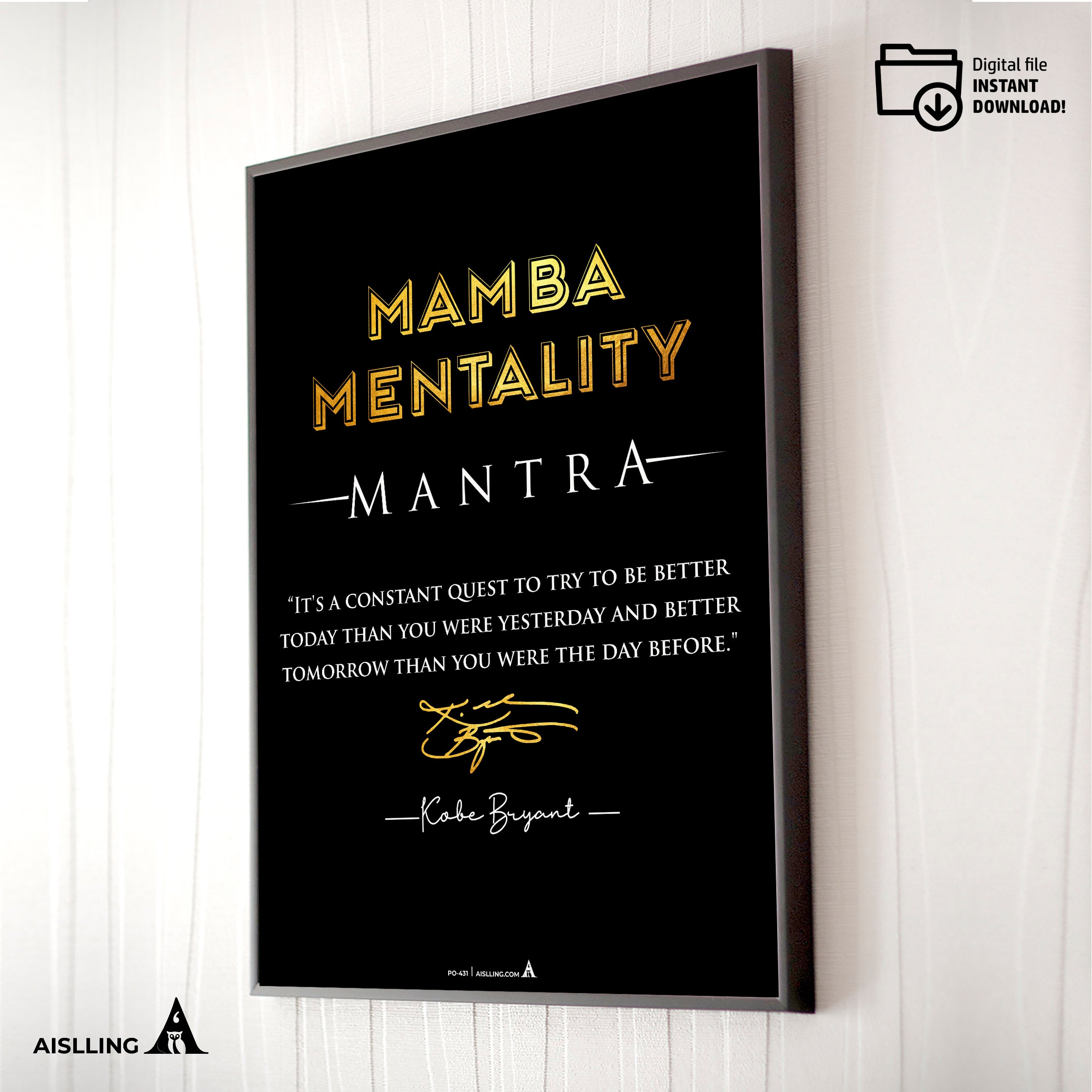 Minimalist Mamba Mentality Quote | Kobe Bryant Mamba Mentality ...