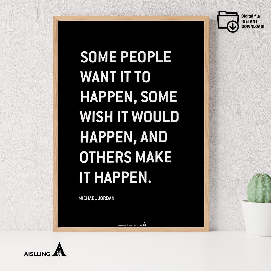 Michael Jordan Quotes Digital Printable Wall Art Inspirational Quotes ...