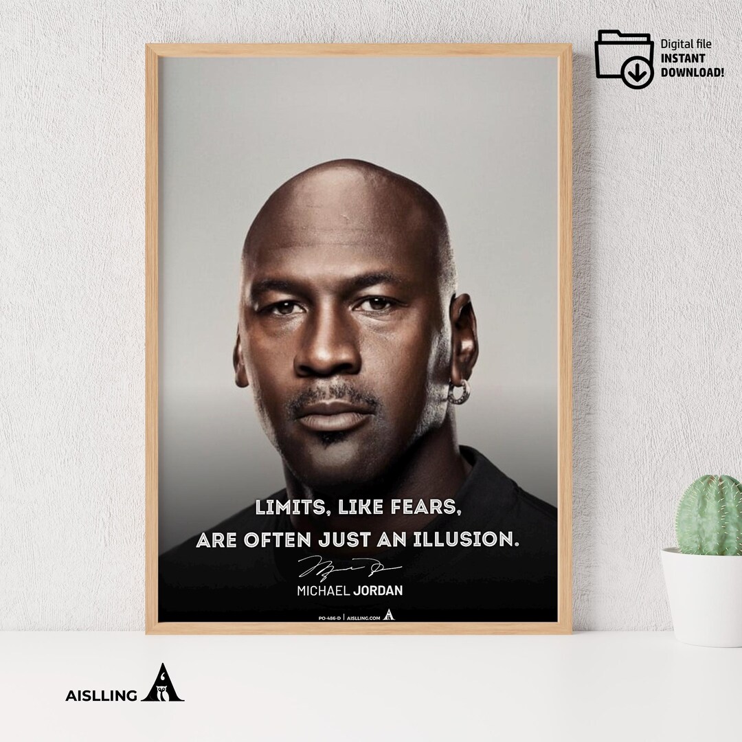 Michael Jordan Motivational Quote Print: Basketball Sports Poster ...
