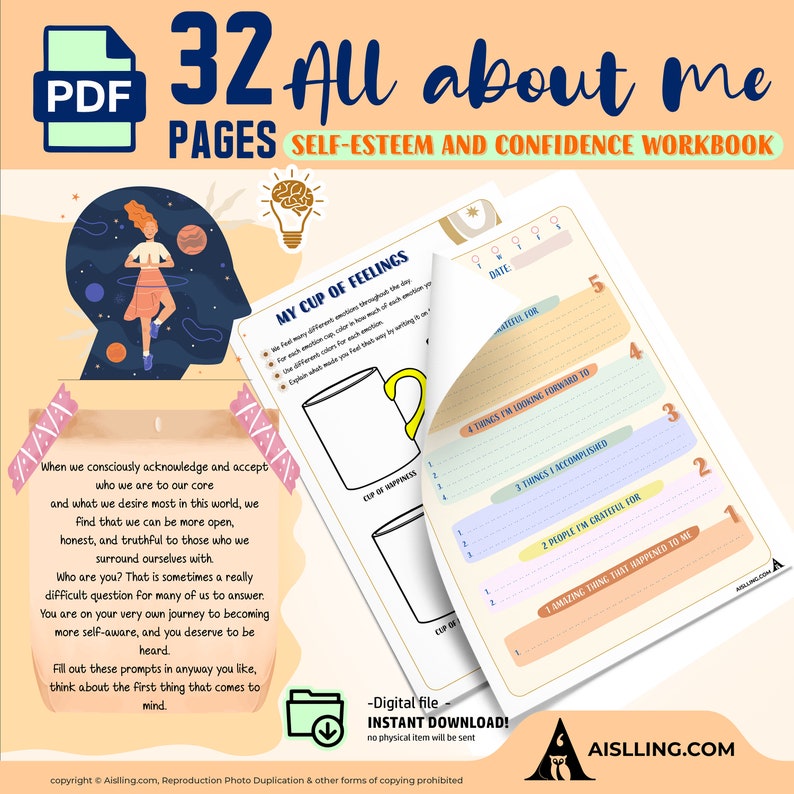 Self Esteem Worksheets Printables , Confidence Mental Health Therapist ...