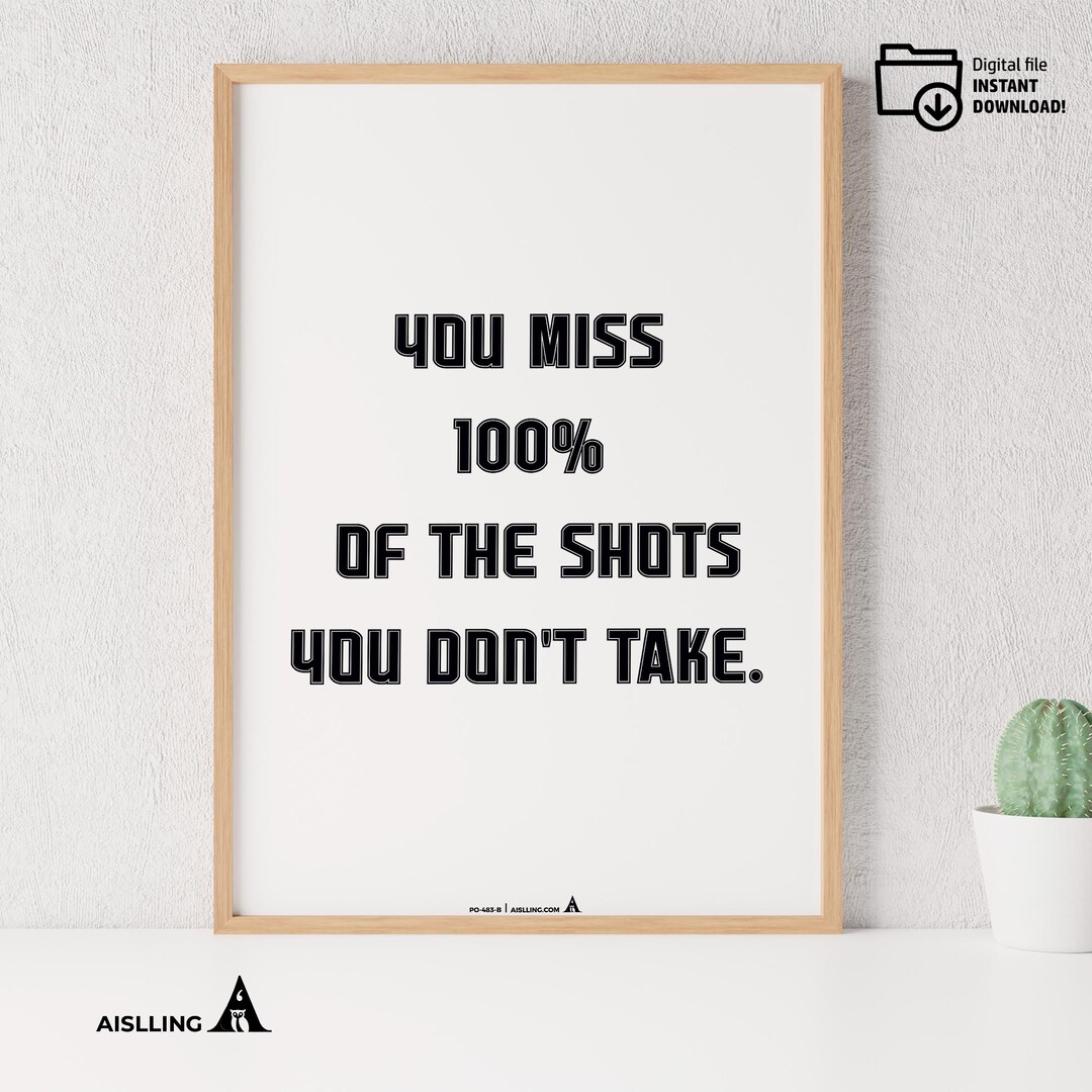 Michael Jordan Quotes Digital Printable Wall Art Inspirational Quotes ...