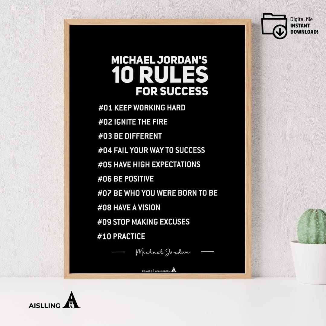 Michael Jordan Quotes Digital Printable Wall Art Inspirational Quotes ...