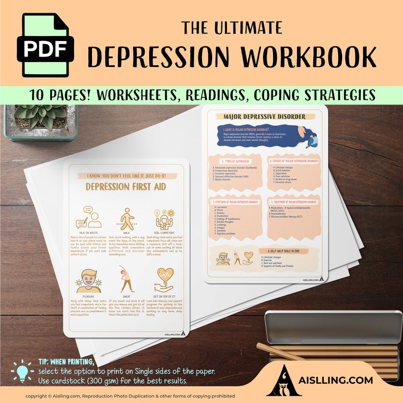 Depression Workbook, Depression Spiral, Depression Coping, Cognitive ...